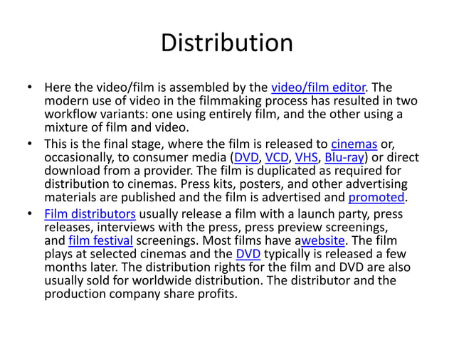 Film development pre production production | PPTX