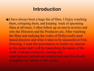 Film directing | PPTX