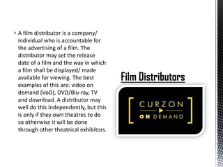 Film distribution | PPTX | Video Production | Content Production