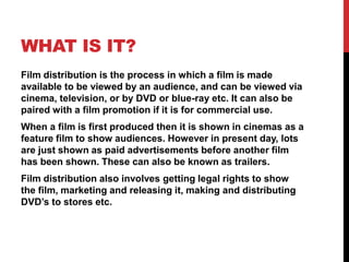Film distribution | PPTX | Video Production | Content Production