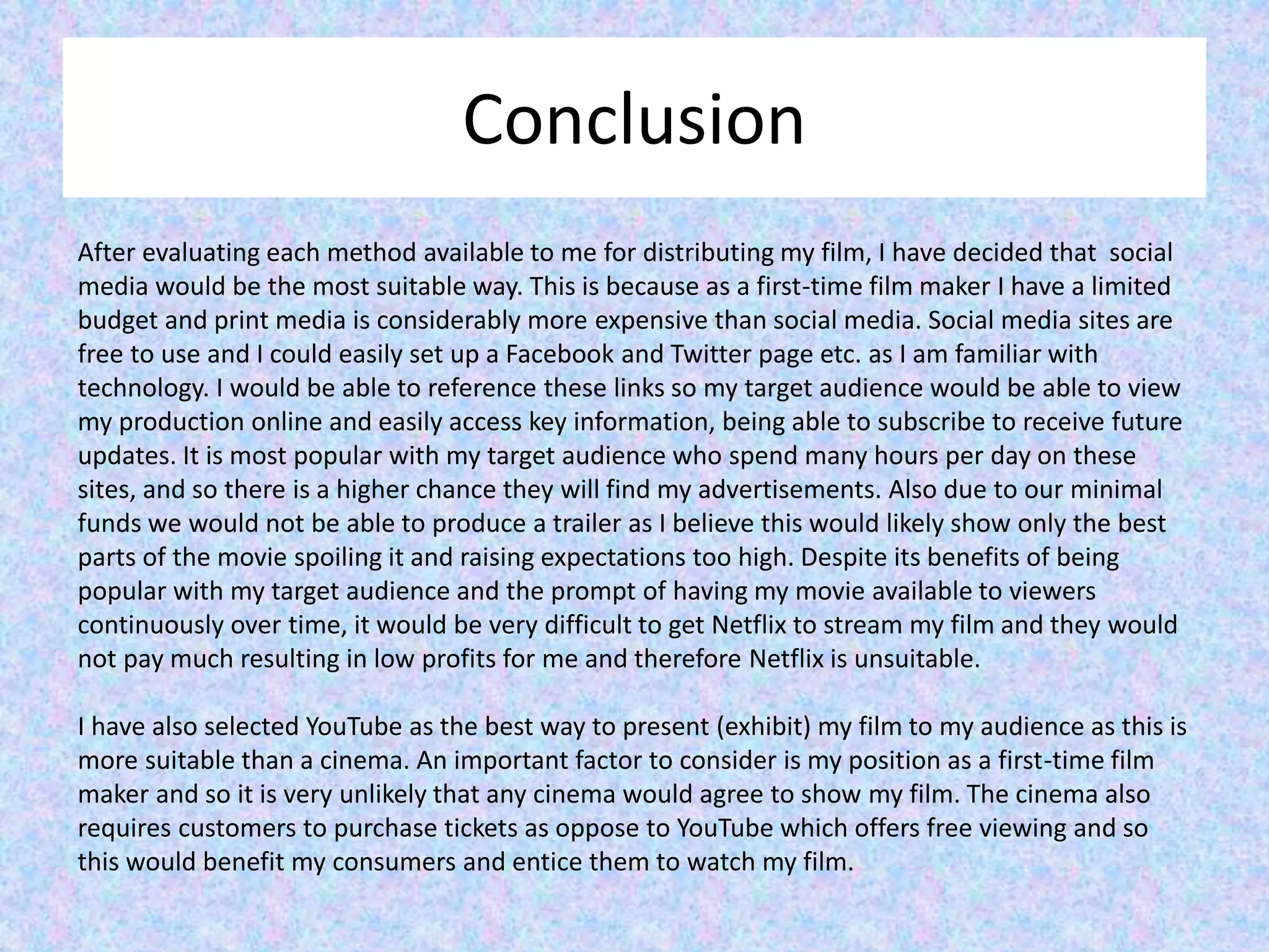 Film Distribution and Exhibition | PPTX | Video Production | Content Production