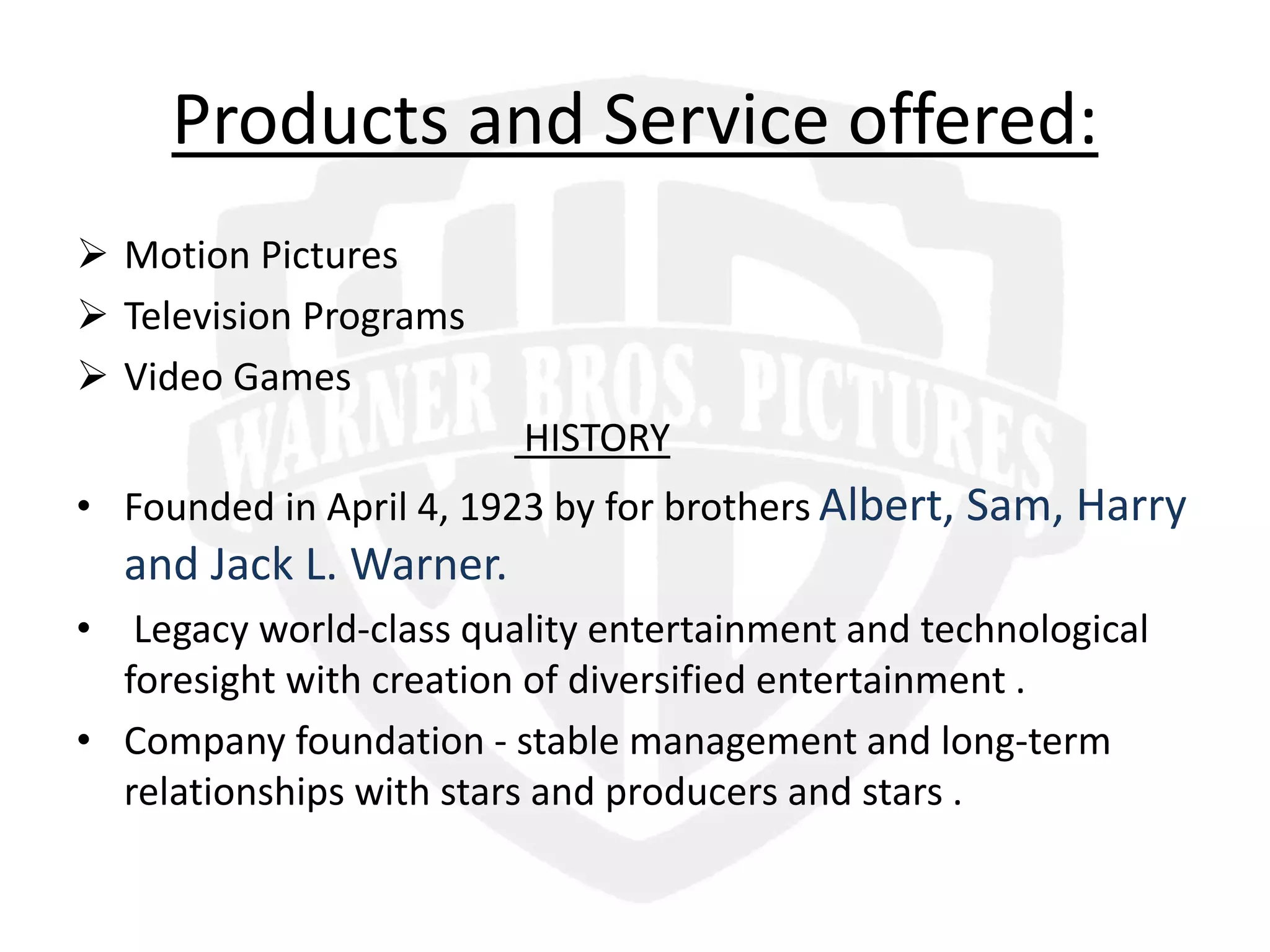 Warner Bros | PPTX