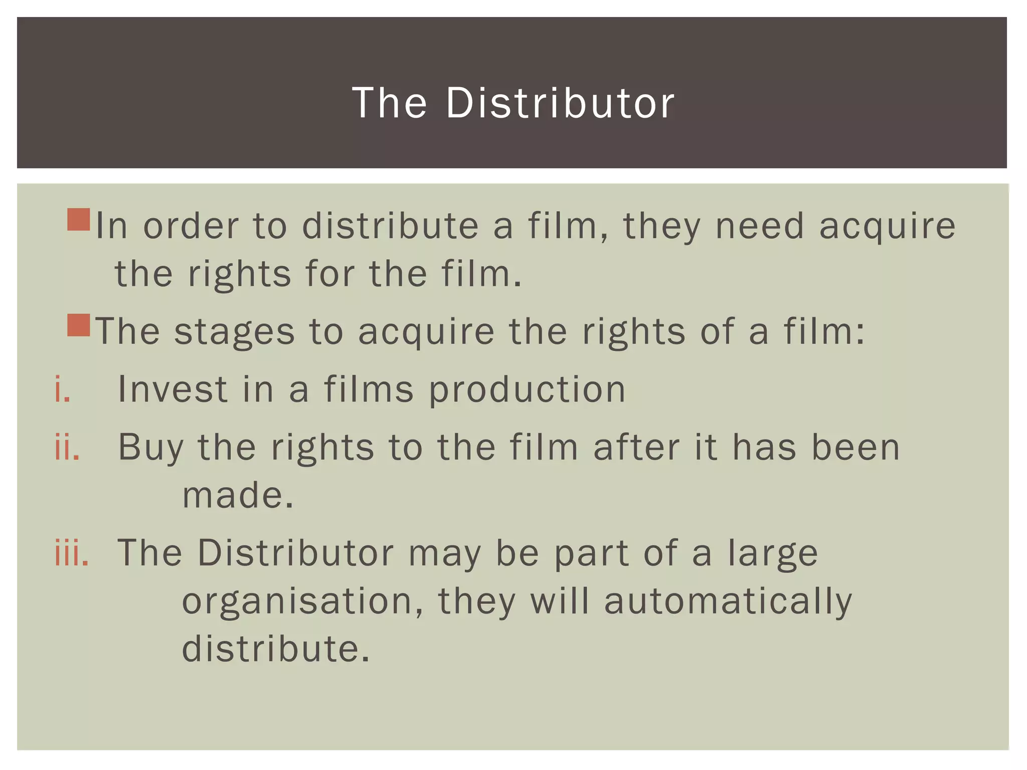 Film distribution | PPT