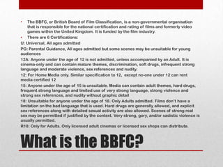 Film distributors & bbfc classifications | PPT
