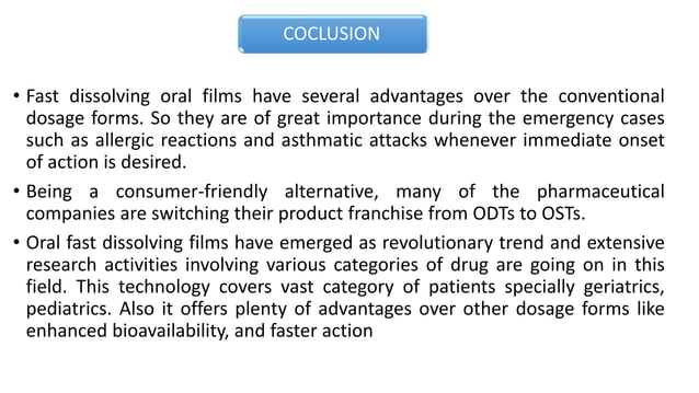 Film dosage form | PPTX | Ear, Nose and Throat Conditions | Diseases ...