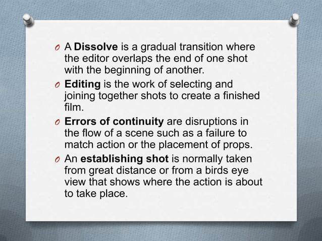 Film editing glossary | PPT