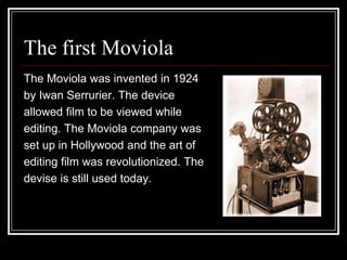 Film editing silent early years (2) | PPTX