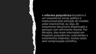 Atividade Trancar não é Tratar disciplina Saude Mental e Trabalho | PPTX