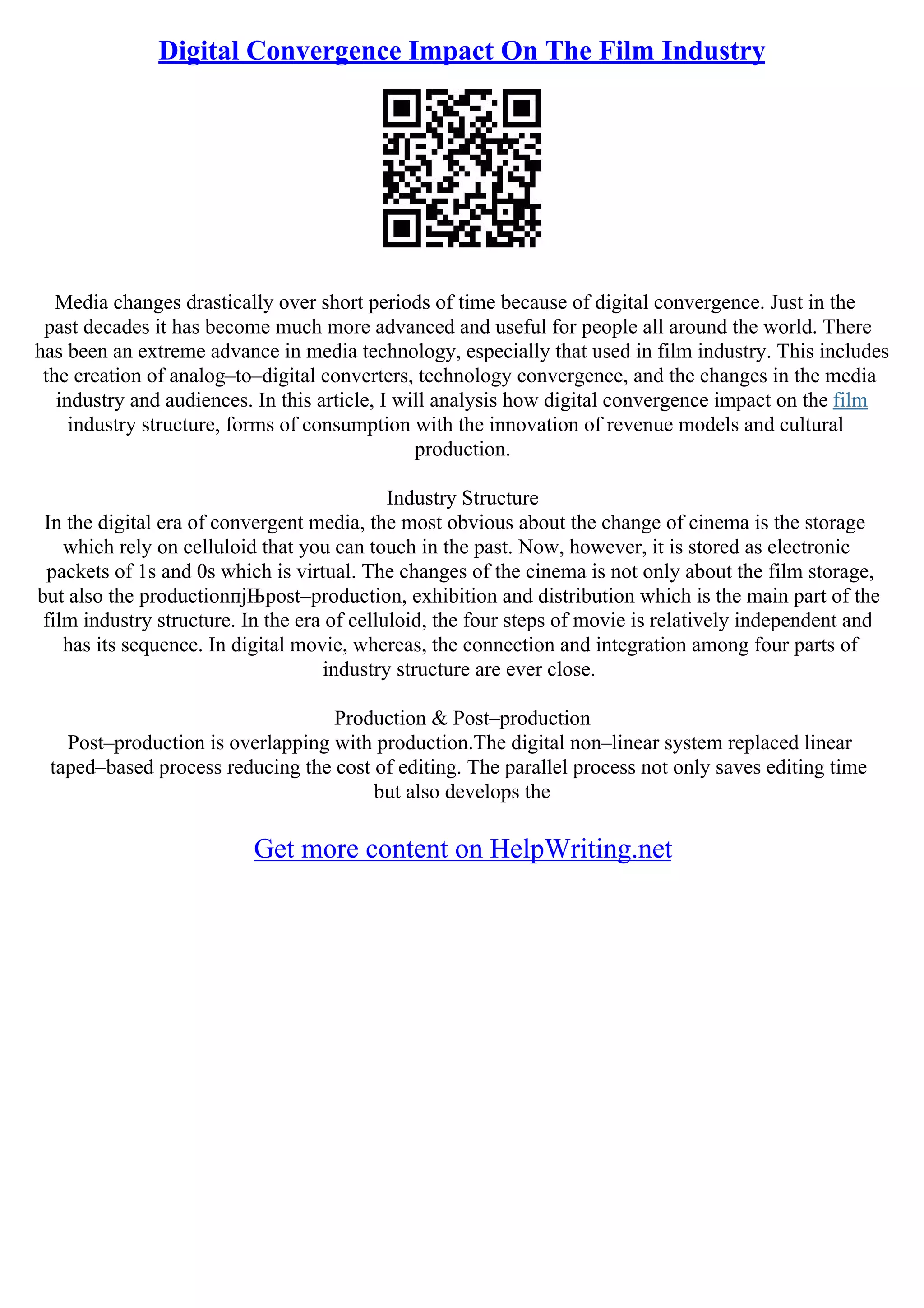 Film Essay Structure | PDF