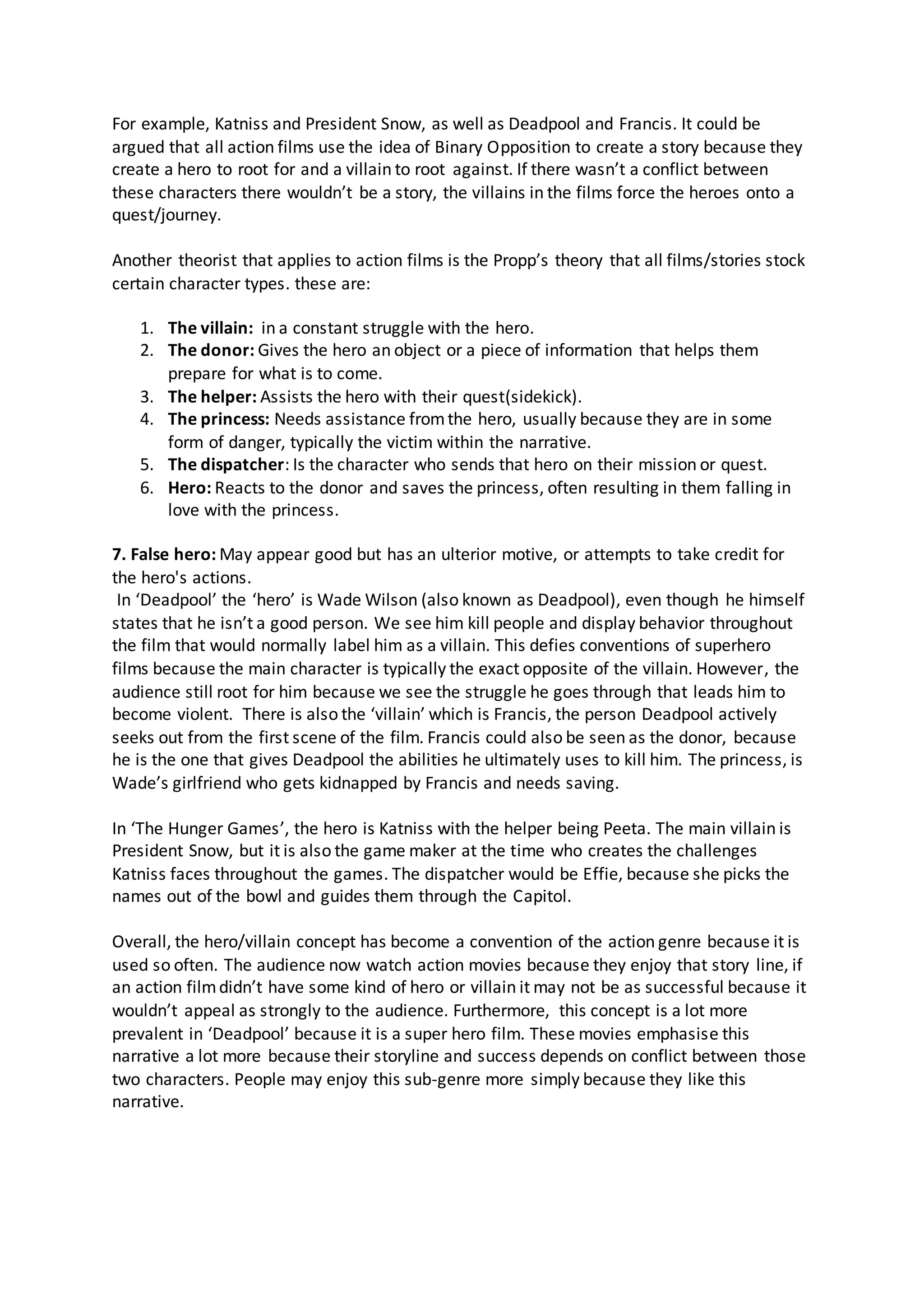 Film essay unit 10 | DOCX