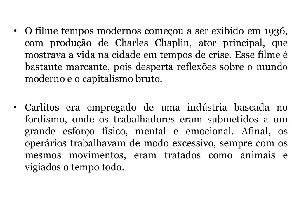 Resenha Sobre O Filme Tempos Modernos - RETOEDU Resenha Sobre O Filme Tempos Modernos - RETOEDU