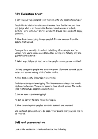 Film evaluation sheet | DOCX