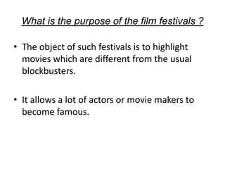 Film festivals | PPTX