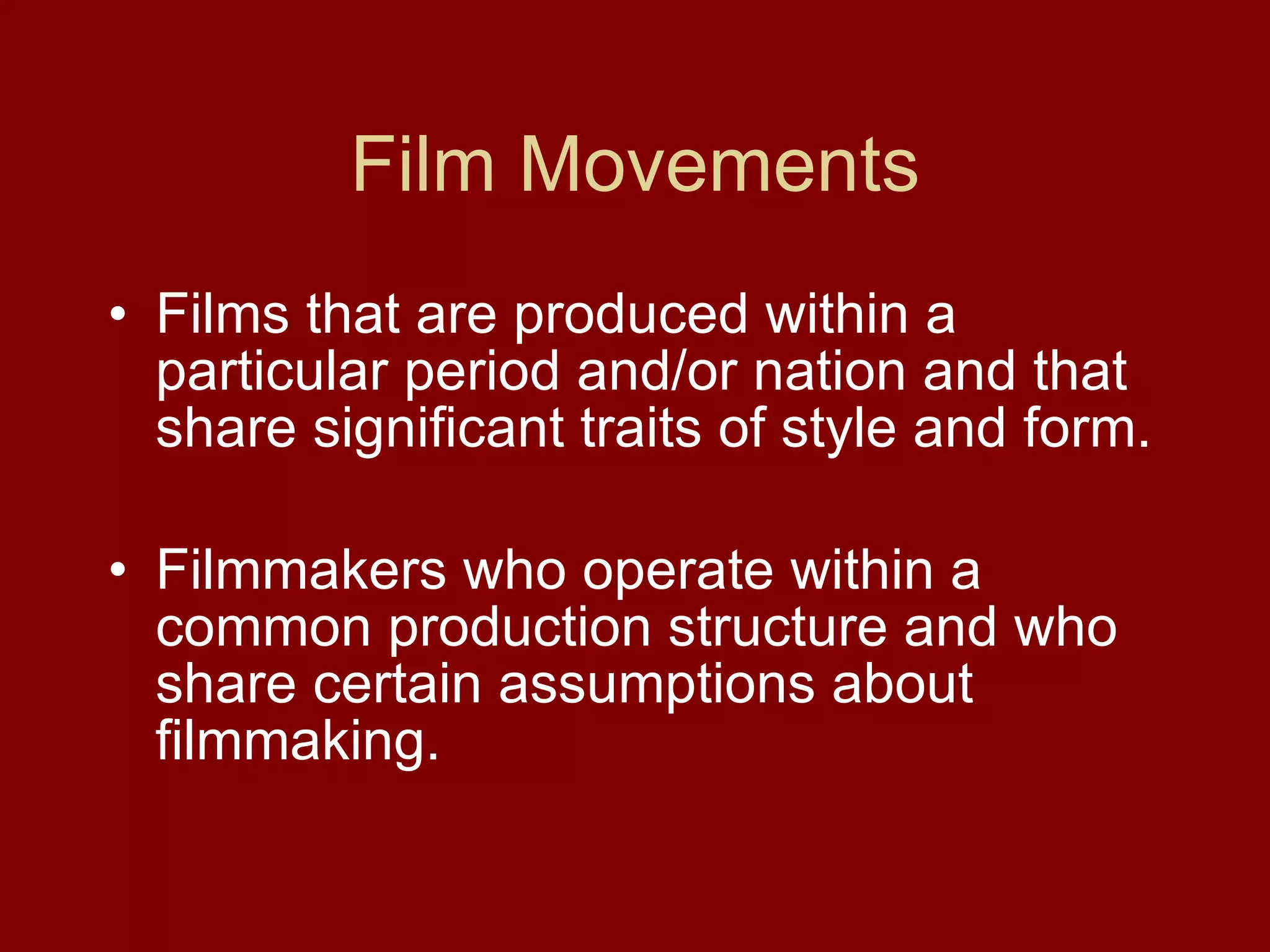 Film form -early cinema | PPT