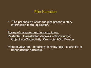 Film form -early cinema, meaning,narration | PPT