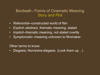 Film form -early cinema, meaning,narration | PPT