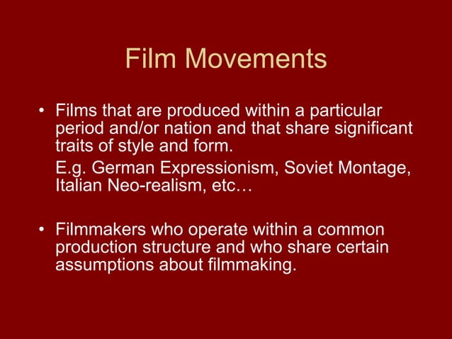 Film form -early cinema, meaning,narration | PPT