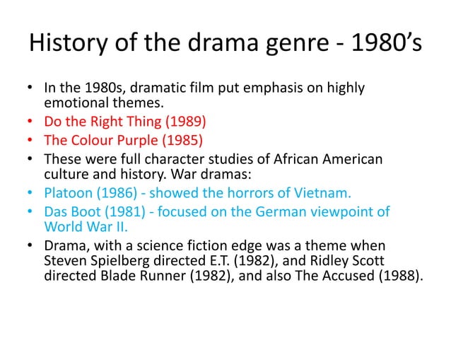 Film Genre: Drama | PPTX