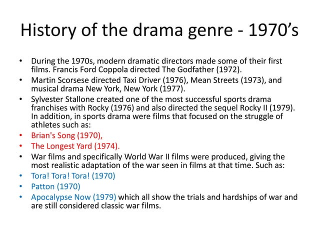Film Genre: Drama | PPTX