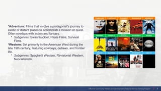 Films Genre and Examples including sub genre | PPTX