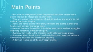 Film genre drama codes&conventions | PPTX