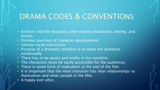 Film genre drama codes&conventions | PPTX