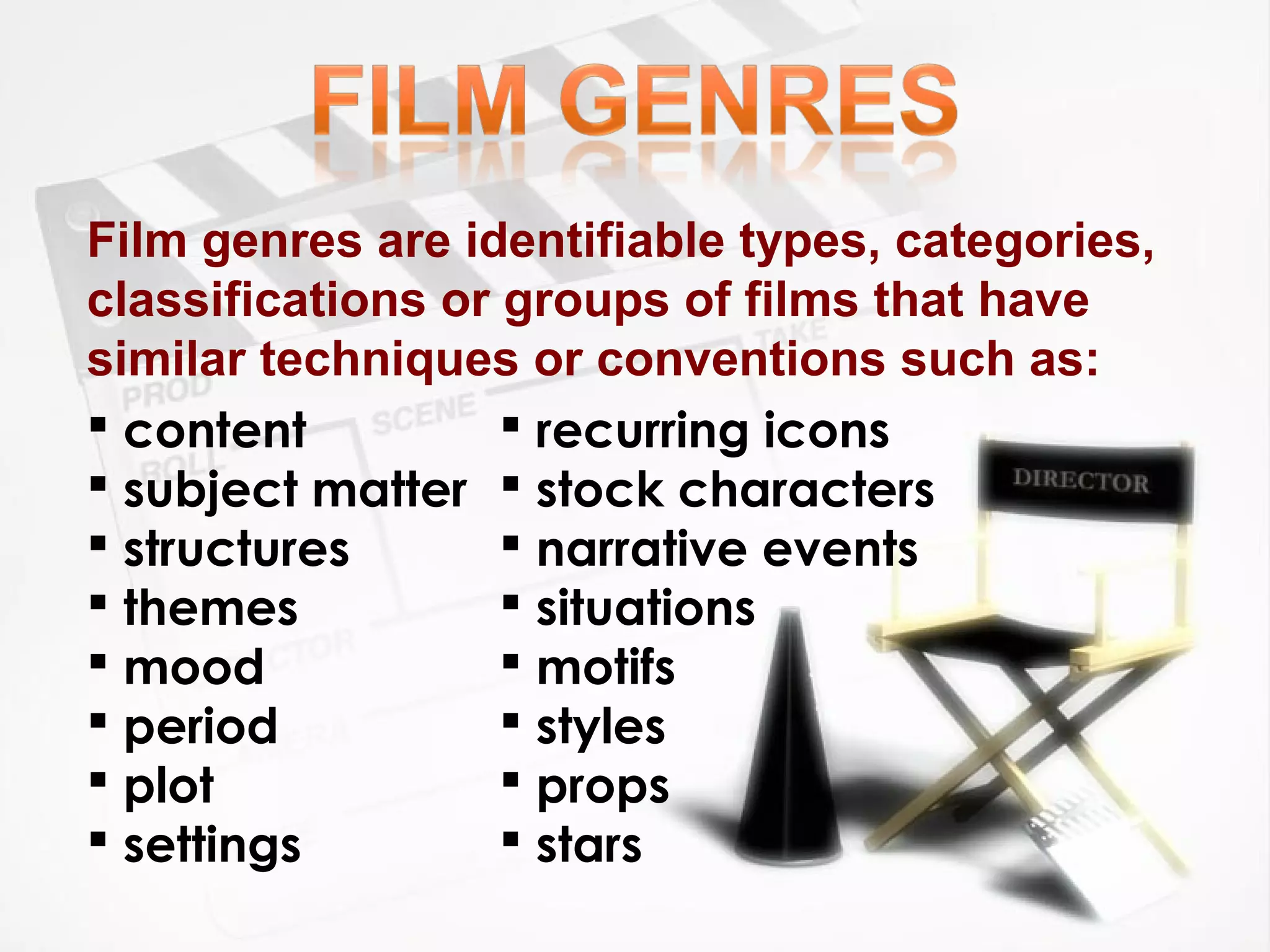 Film genre pwrpt2 final | PPT