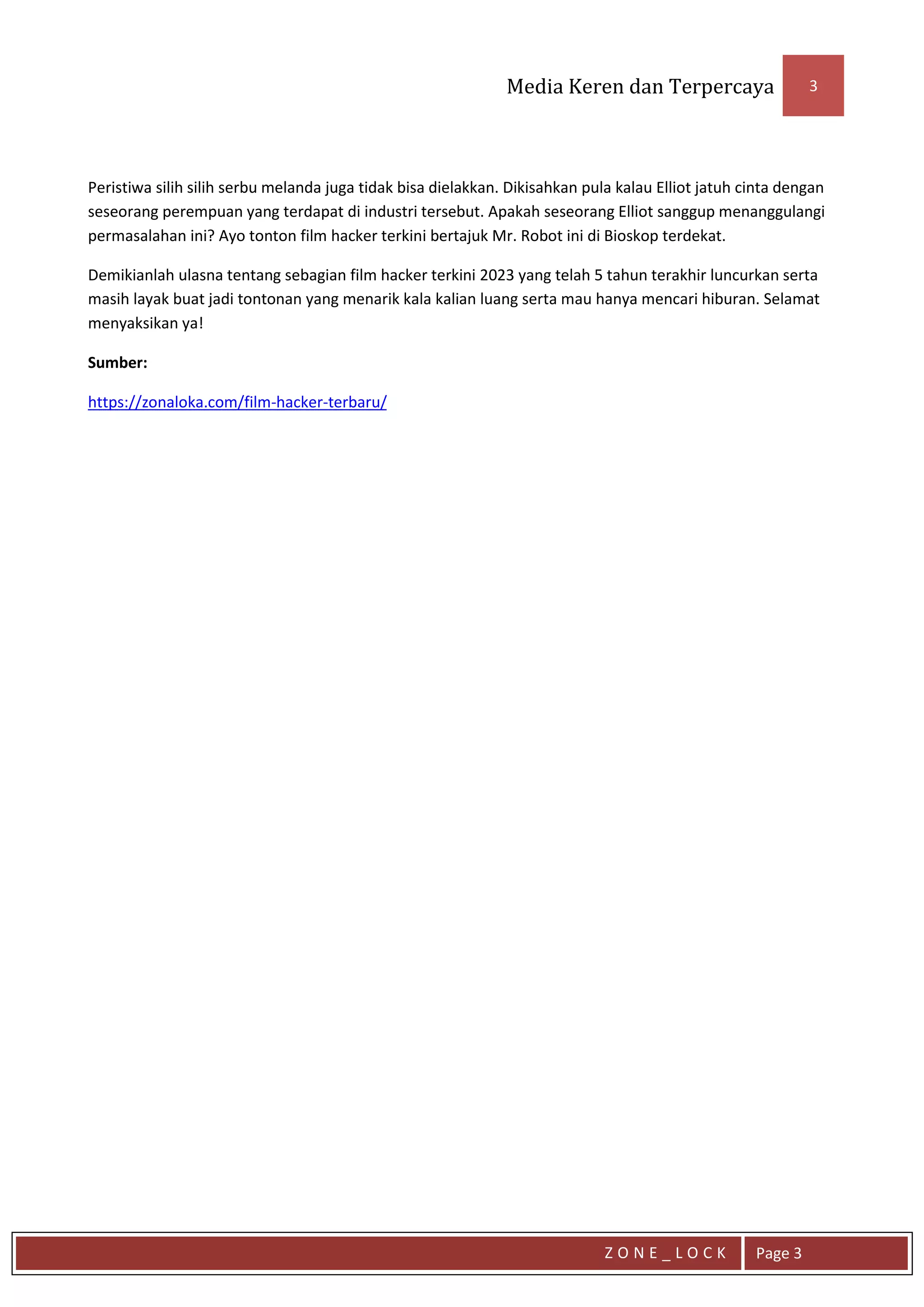 Film Hacker Terbaru 2023 | PDF