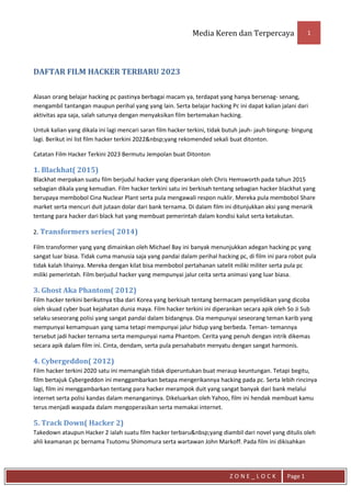 Film Hacker Terbaru 2023 | PDF