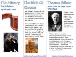 Film history | PPT