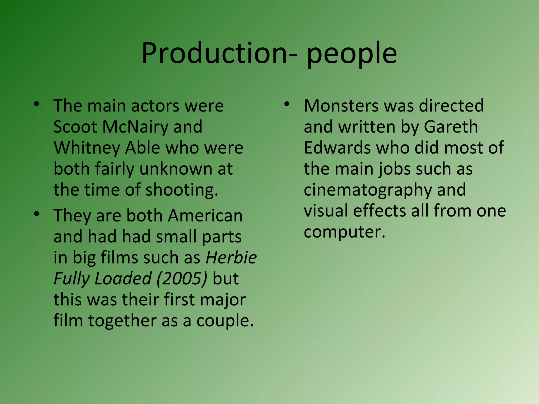 Film industry research task | PPT