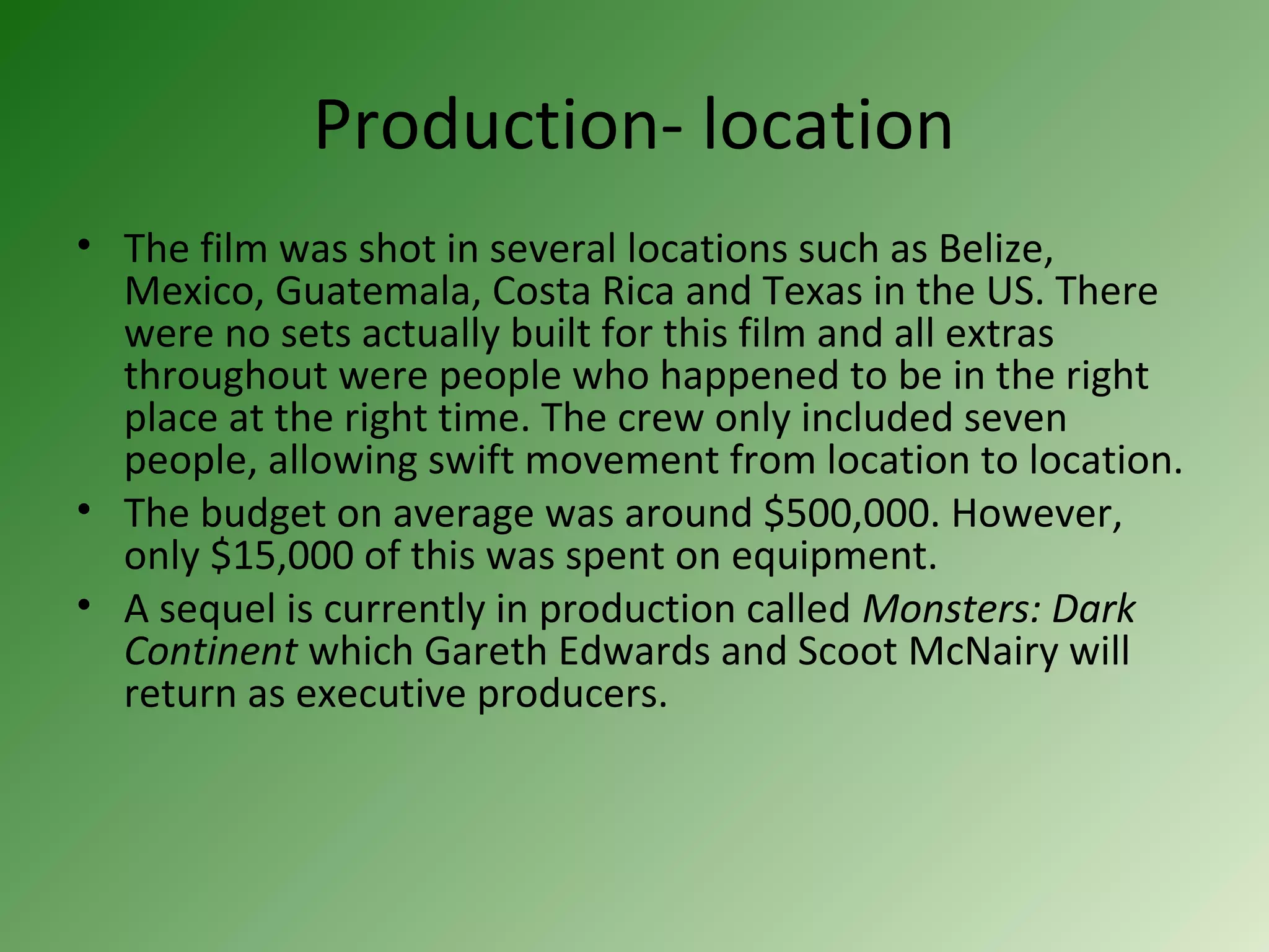 Film industry research task | PPT