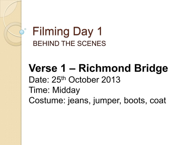 Filming day 1 | PPT