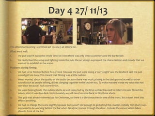 A2 Media Filming diary | PPT