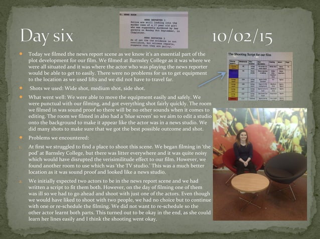 Filming Diary | PPT