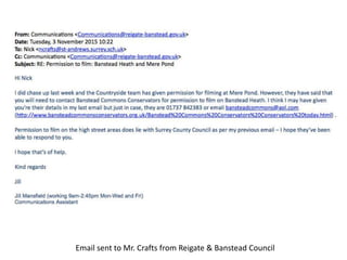 Filming Permission - Email Evidence | PPTX | Email | Internet
