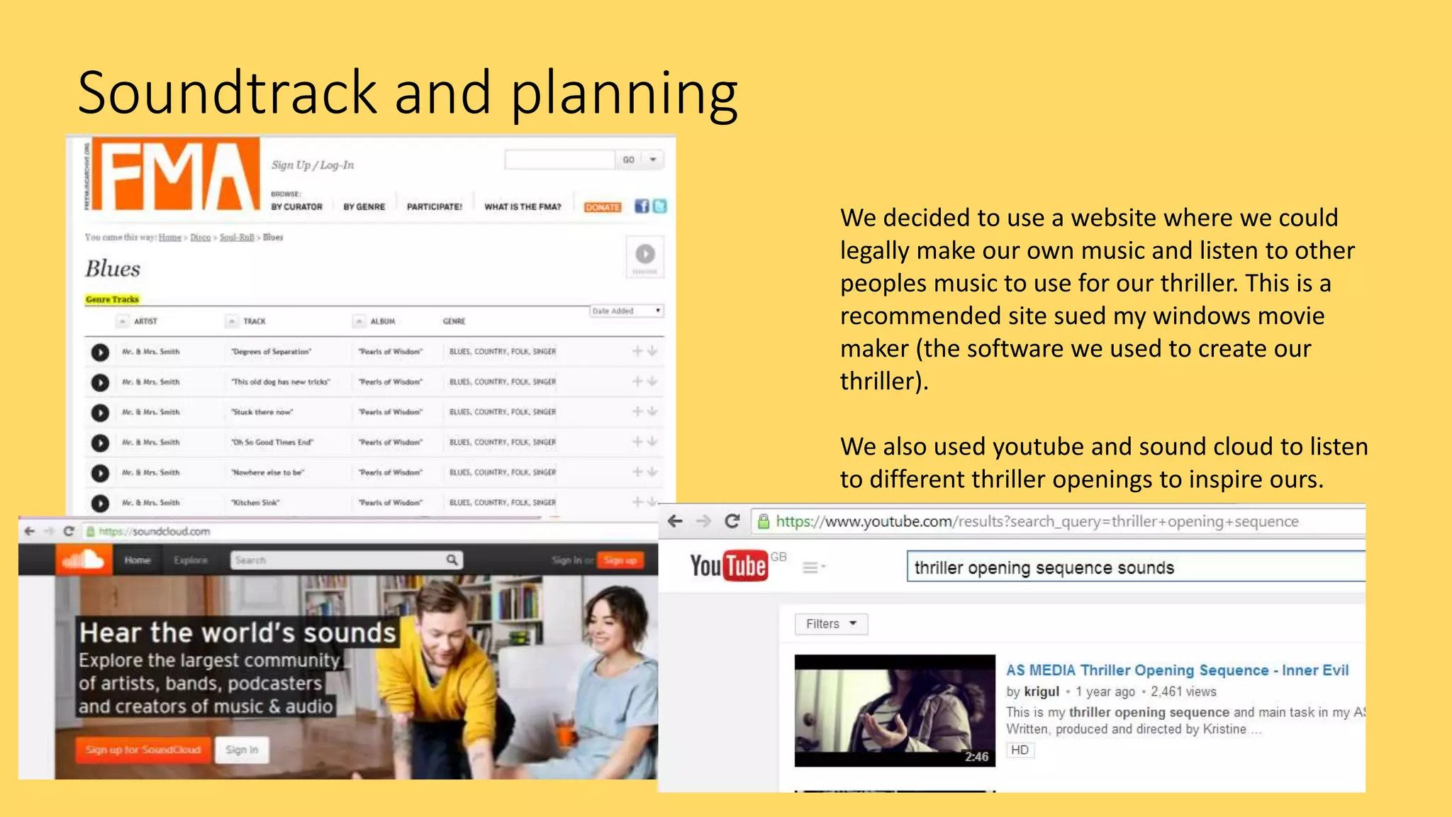 Filming pitch - research stages | PPT