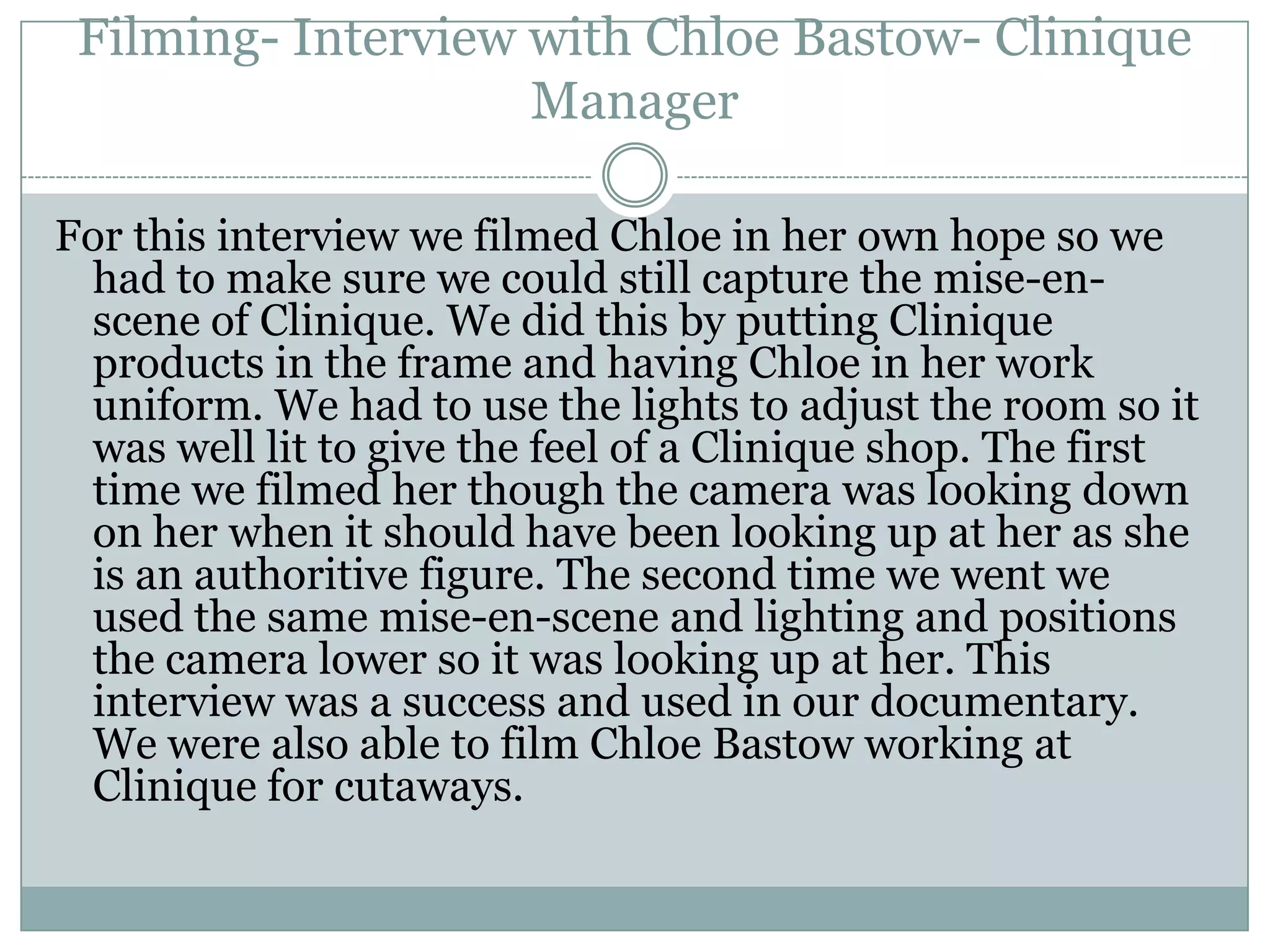 Filming presentation | PPTX | Video Production | Content Production