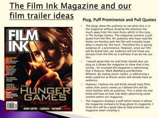 Film ink magazine analysis | PPT