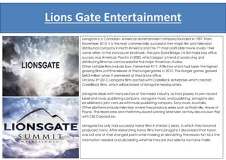 Film institutions | DOCX | Video Production | Content Production