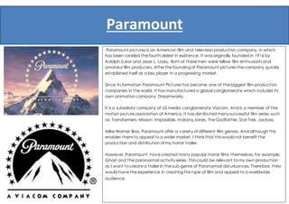 Film institutions | DOCX | Video Production | Content Production