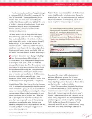 Film in the classroom adaptation 1 | PDF