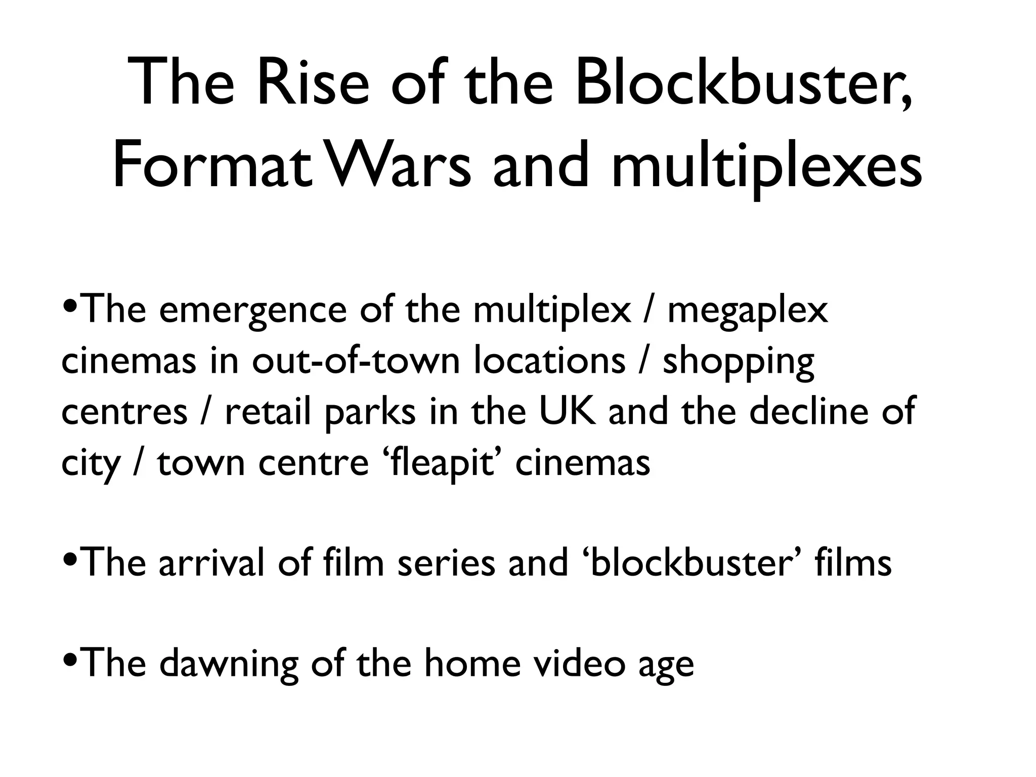 Film intro to multiplex and megaplex | PPT