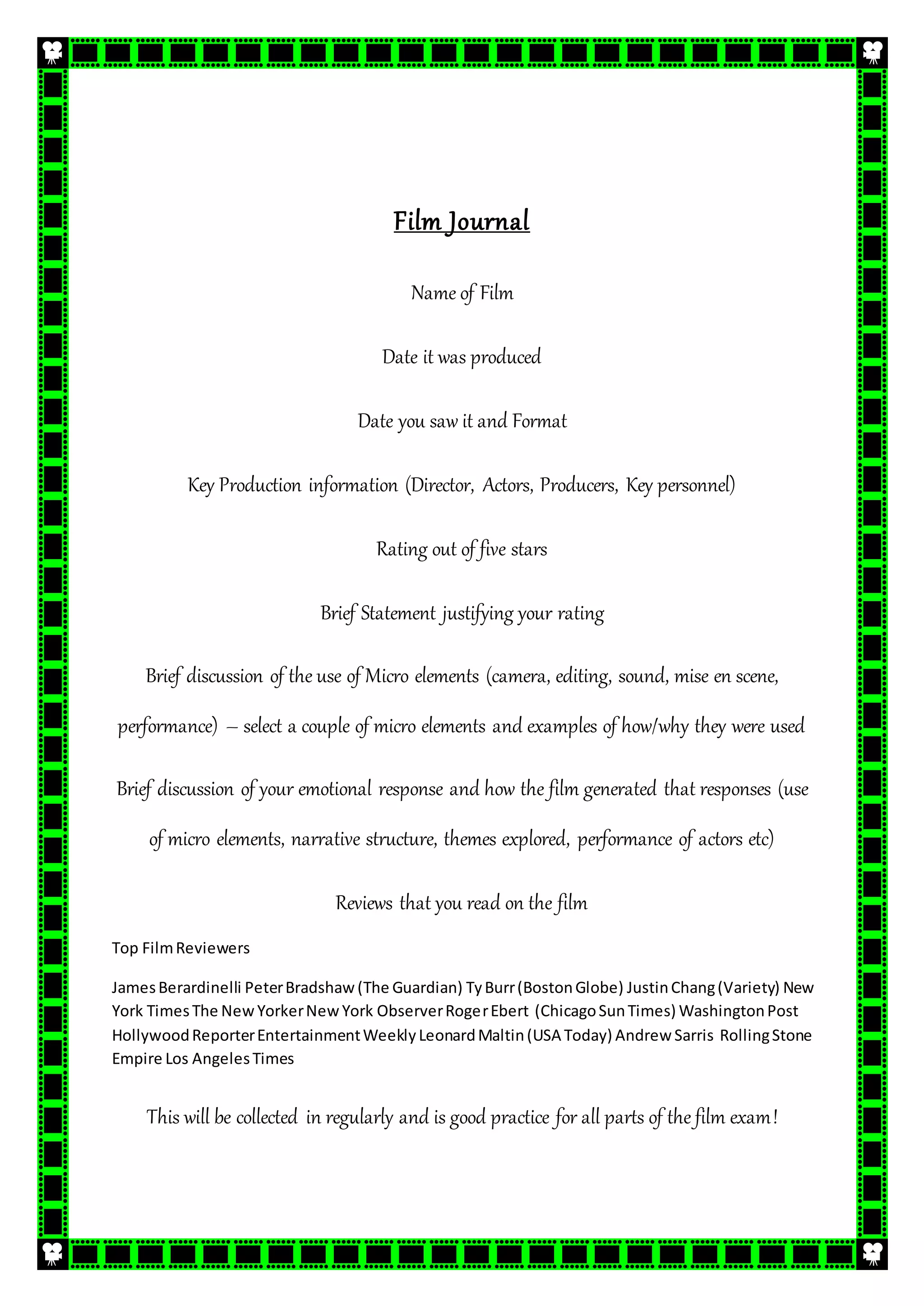 Film Journal | DOCX