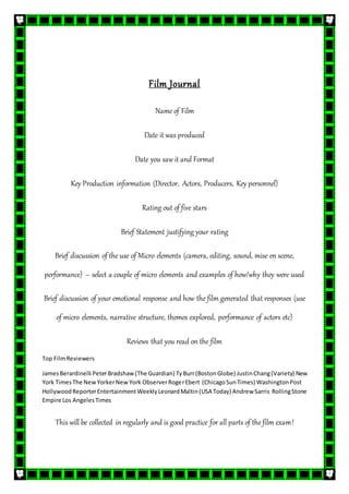 Film Journal | PDF
