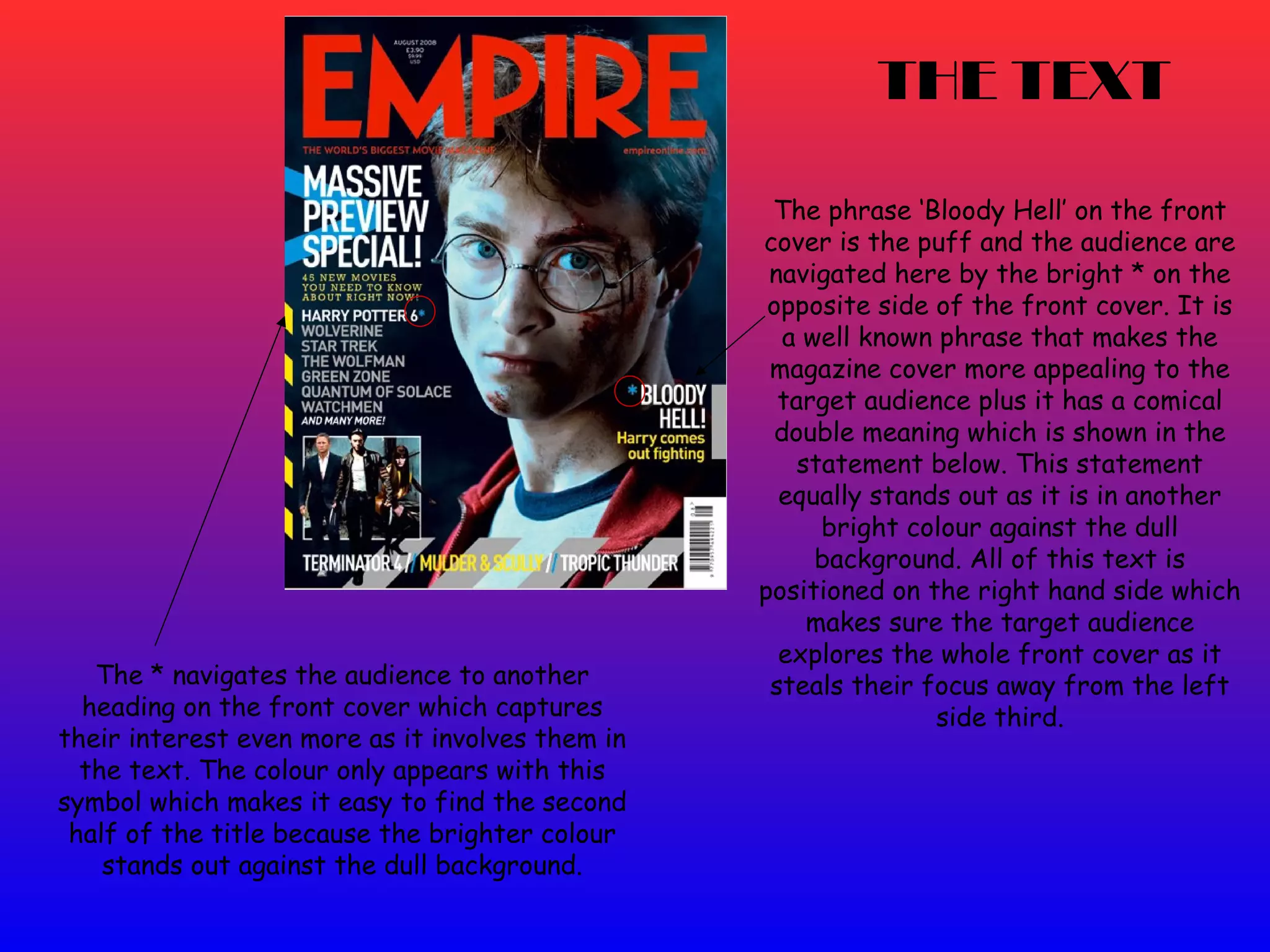 Film Magazine Front Cover Analysis | PPT