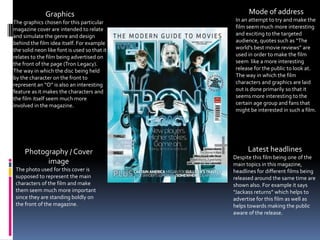 Film magazine analysis | PPTX