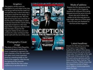 Film magazine analysis | PPTX | Desktop Publishing | Computer Software ...
