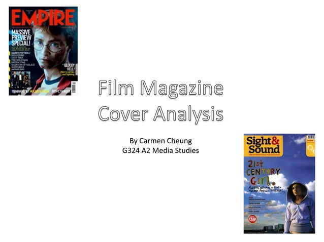 Film Magazine Cover Analysis | PPT