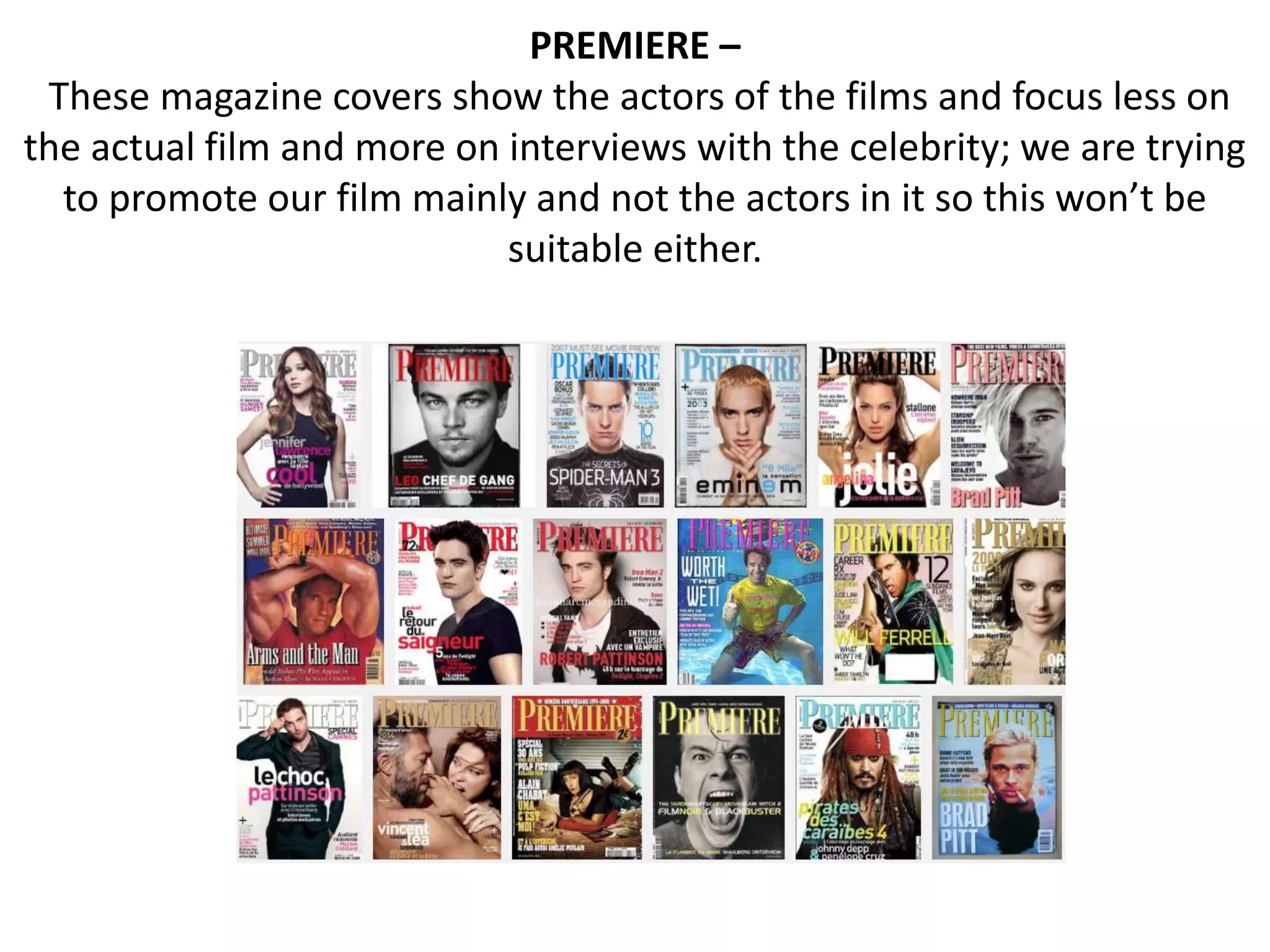 Film magazine covers | PPTX